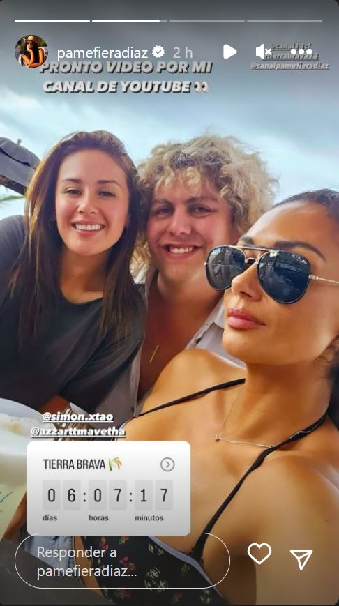 Diversión de Azzartt Maveth y Pamela Díaz antes de Tierra Brava