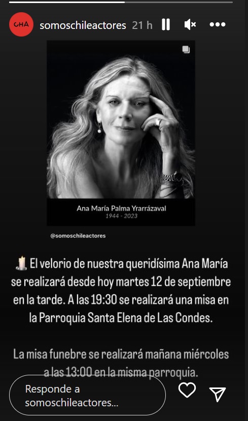 Confirman hora y fecha de los funerales de Ana María Palma, recordada ...