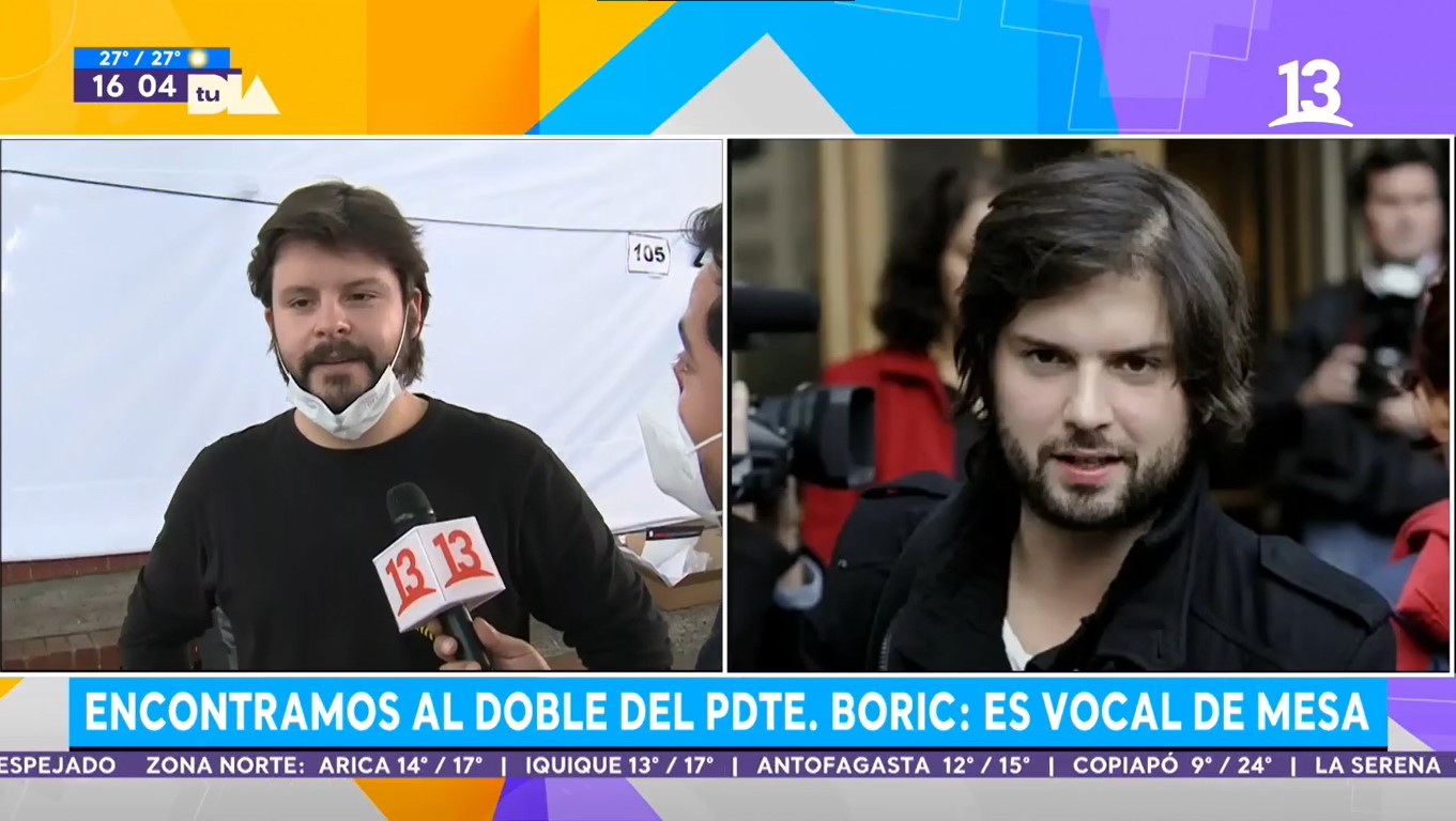Vocal de mesa sorprendió como doble del presidente Gabriel Boric