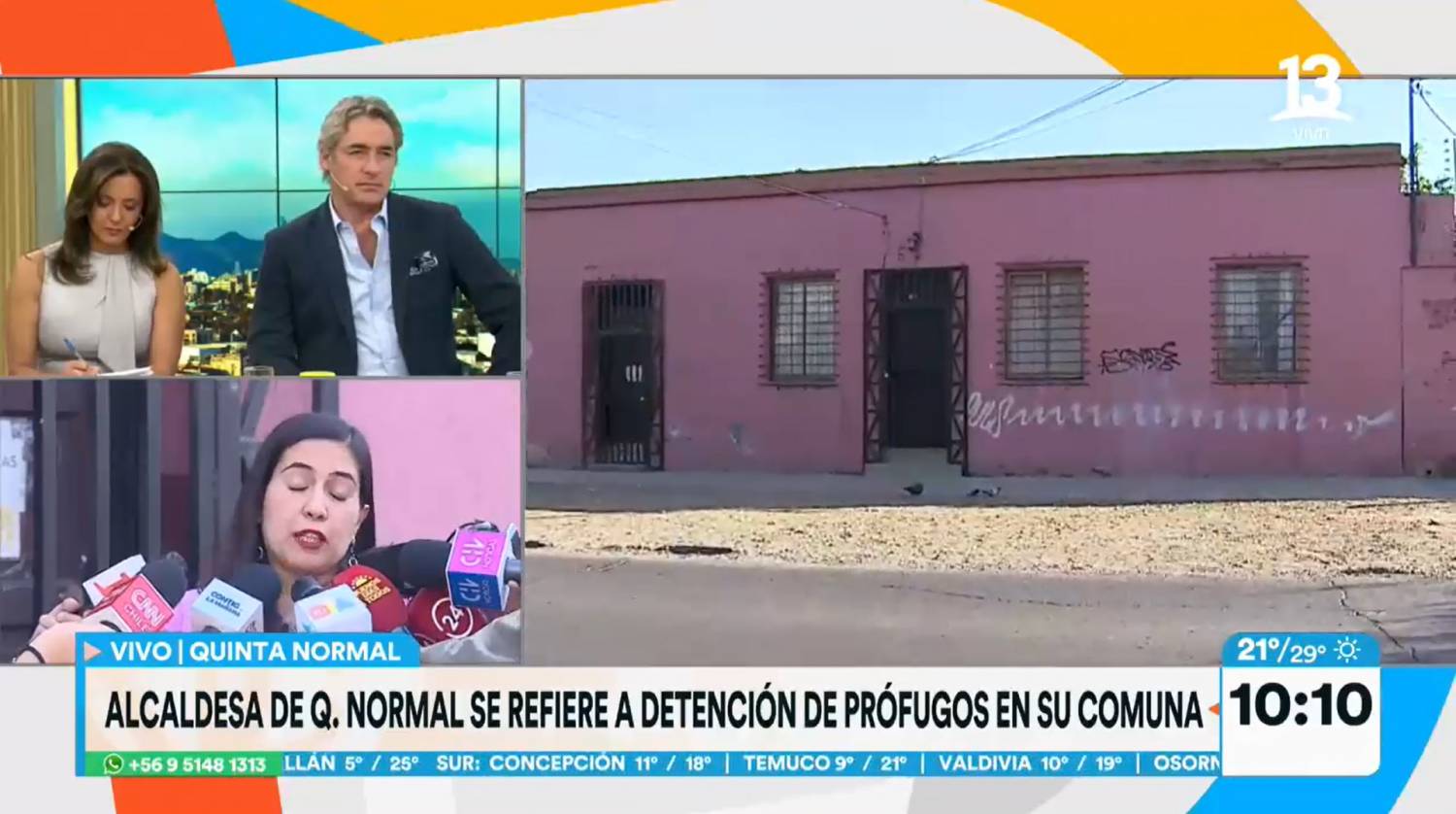 Alcaldesa de Quinta Normal confirmó que personal municipal llegó a esta casa luego del crimen