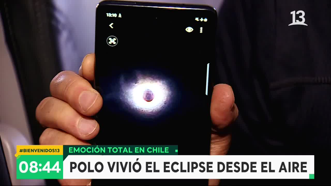 Polo Ramírez vivió el eclipse desde el aire