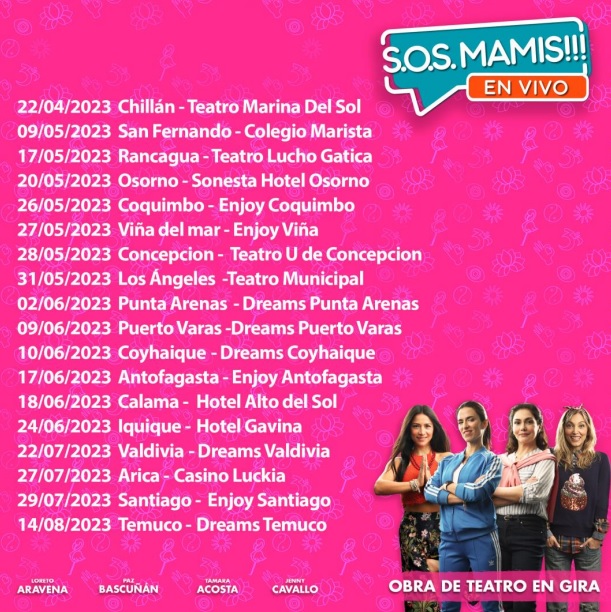 S.O.S MAMIS en vivo comienza gira por todo Chile