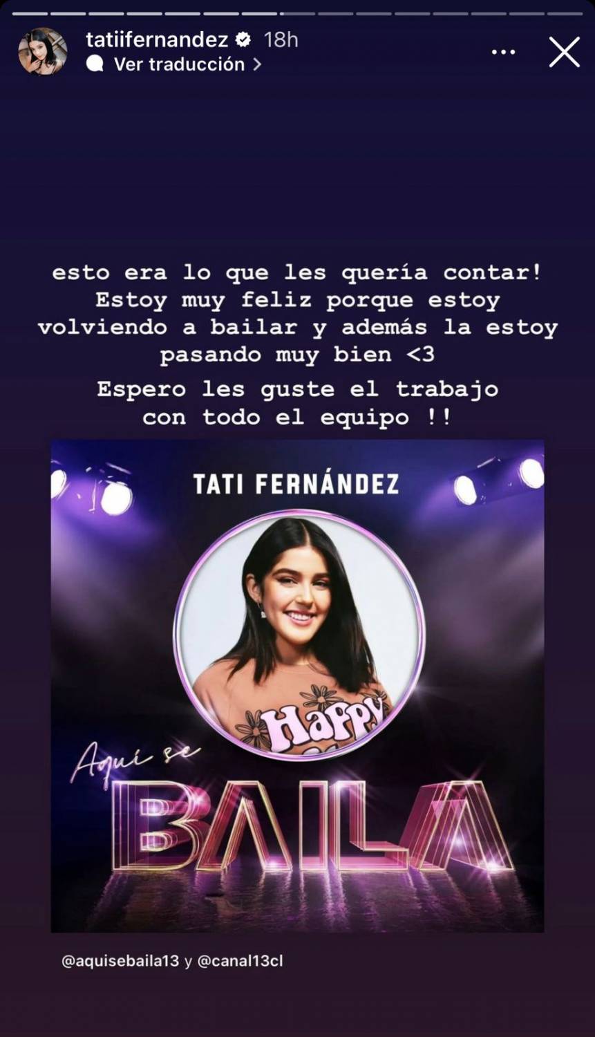 ”Estoy muy feliz”: Tati Fernández celebra su regreso al baile sumándose ...