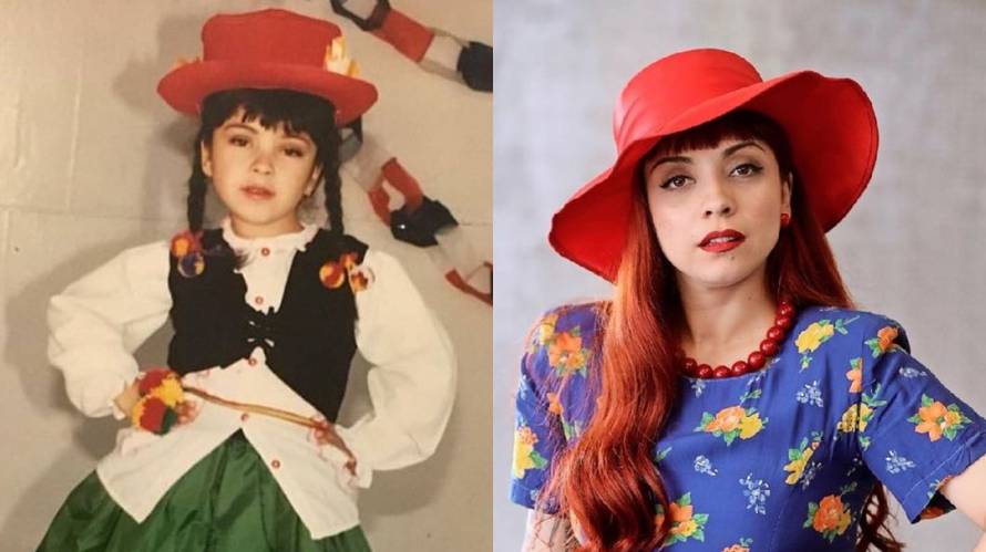 Mon Laferte hace divertida comparación entre fotos de su infancia y la ...
