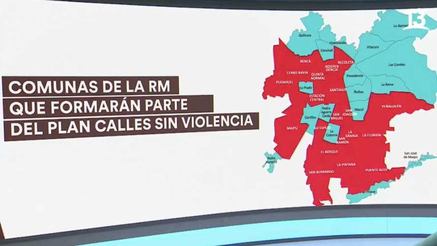 Estas son las 46 comunas que tendrán Plan Calles sin Violencia