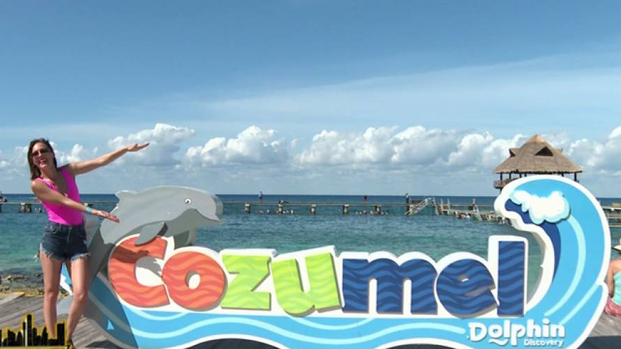 Maly se relajó en la playa de Cozumel